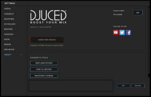 How to reset audio settings to default – DJUCED